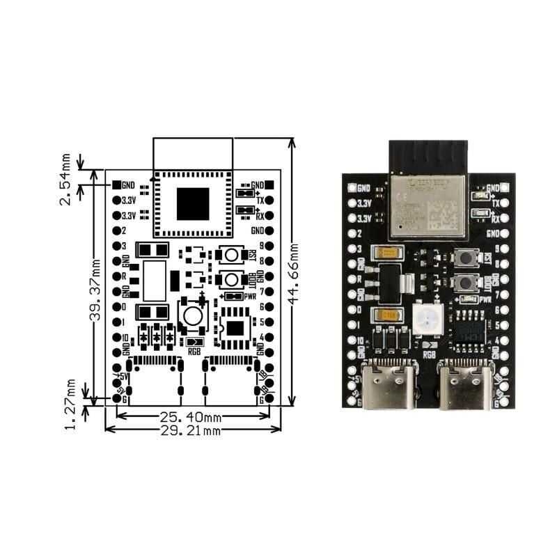 برد توسعه ESP32-C3 Mini با دو پورت USB Type-C – گاندو کالا