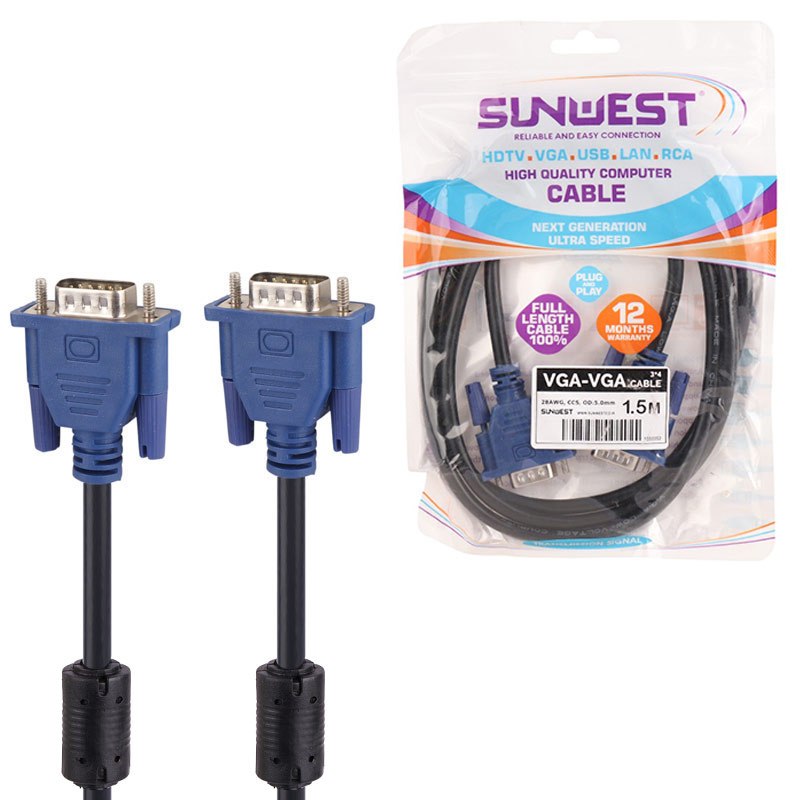کابل VGA 3+4 سان وست Sunwest طول 1.5 متر – گاندو کالا